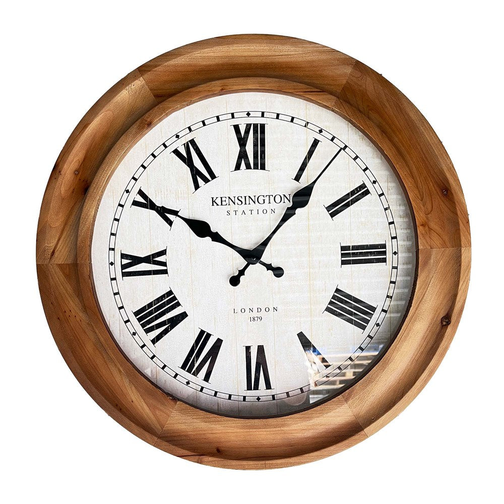 Dahlia Clock Wood Frame 60X60X6.7Cm – Linens & More