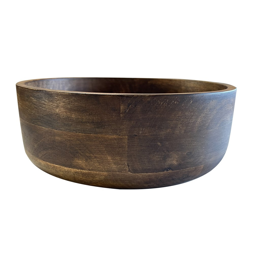 Mango Wood Straight Sided Bowl 29X29X10Cm – Linens & More